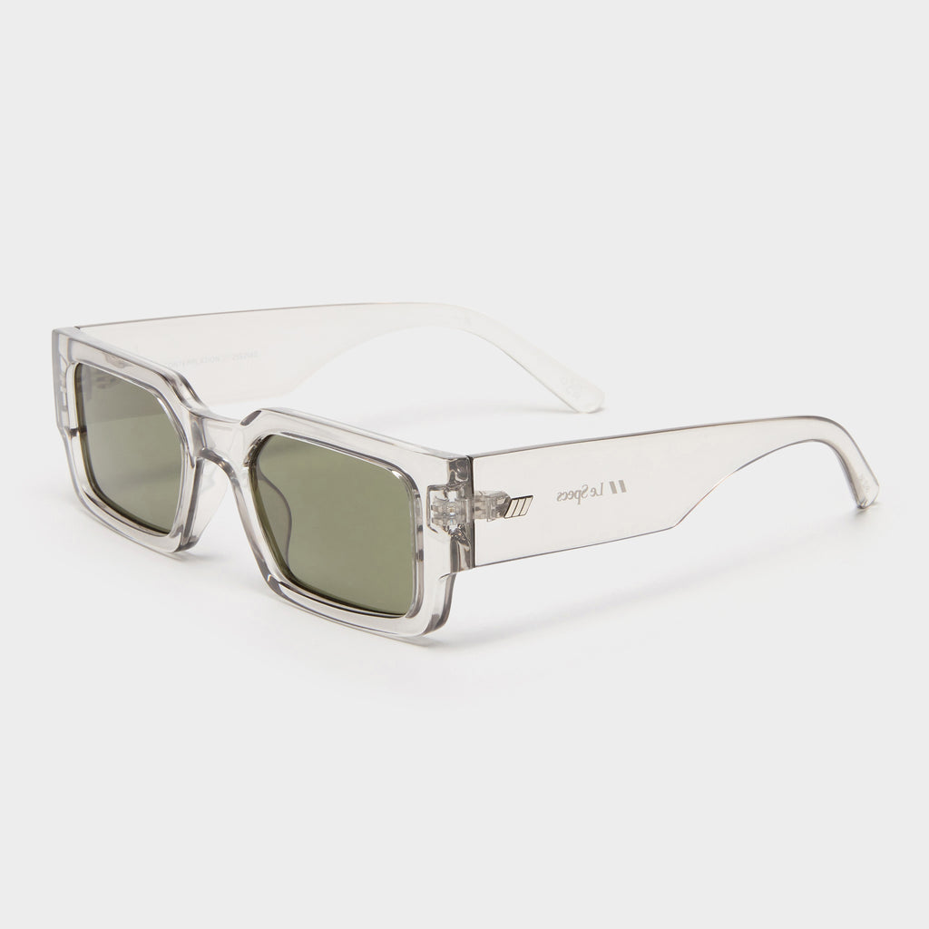 Contemplation Graphite Uni-Sex Rectangle Sunglasses | Le Specs