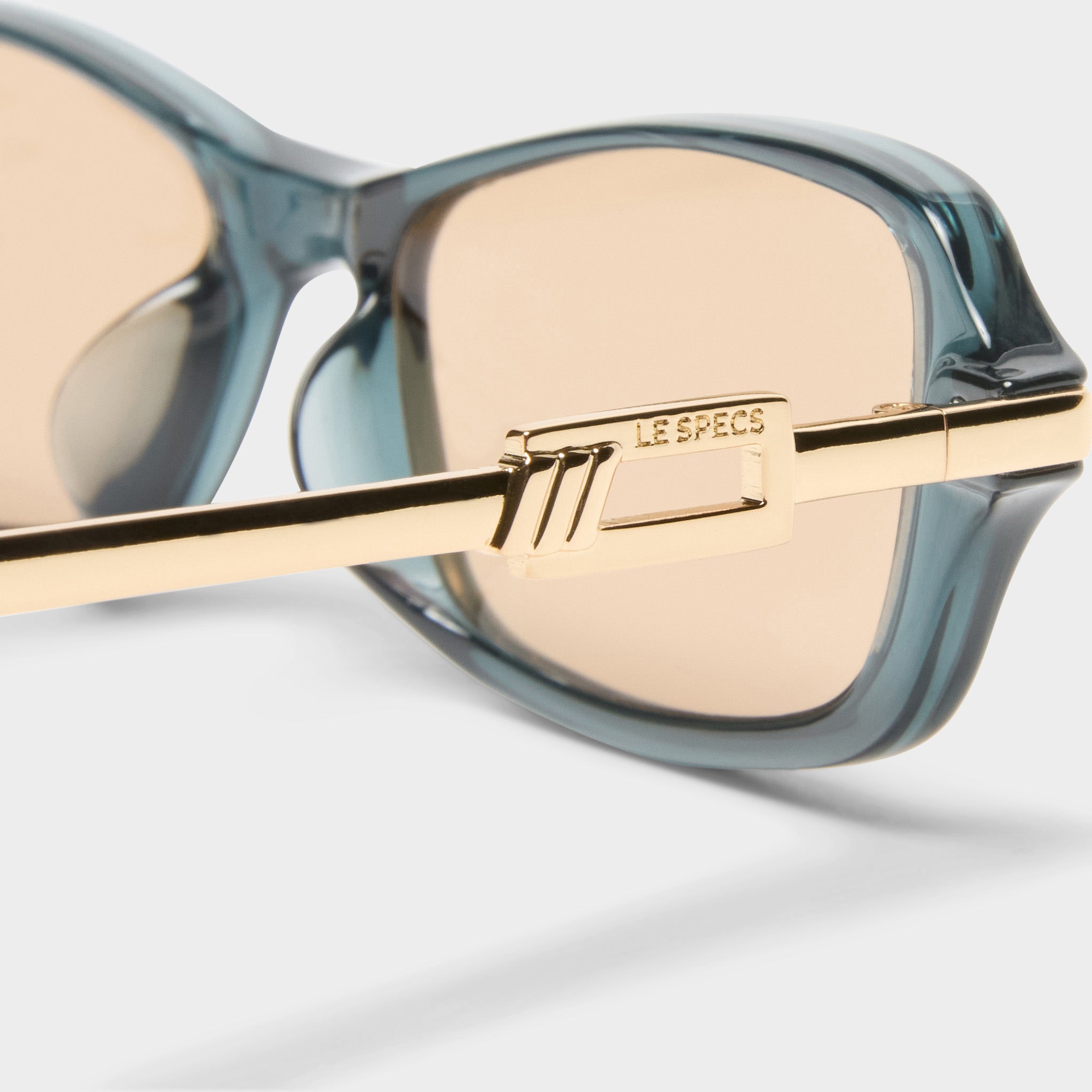 Bamboozler Dark Teal Female Rectangle Sunglasses | Le Specs