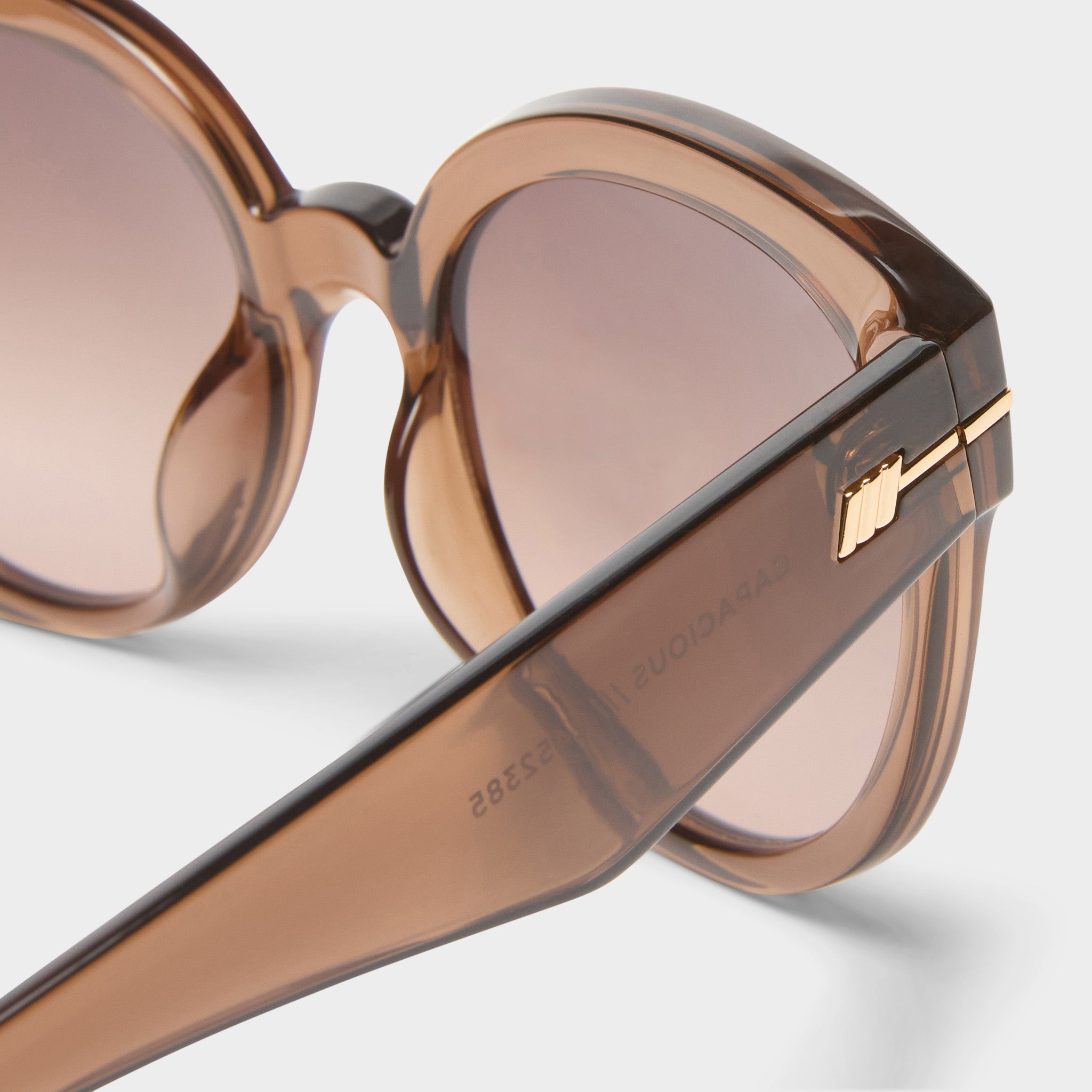 Capacious Chocolate Female Round Sunglasses | Le Specs