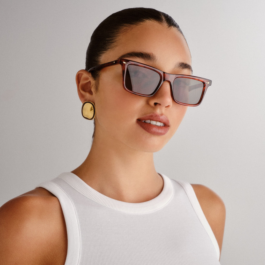 Broski Toffee Tort Male D-Frame Sunglasses | Le Specs