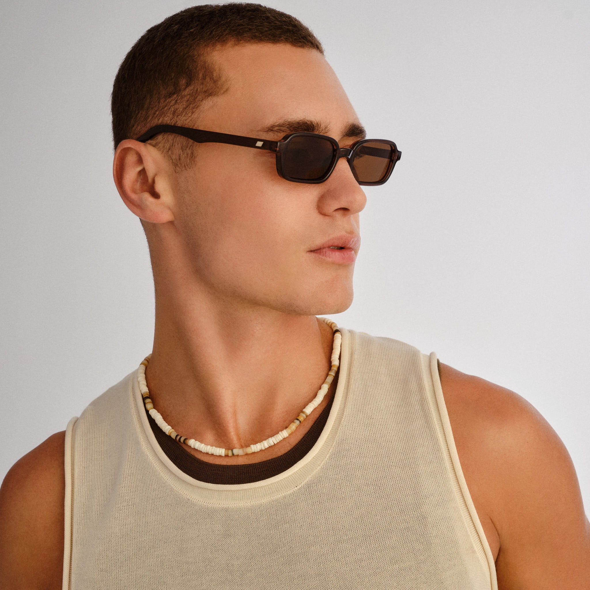 Pilferer Cocoa Uni-Sex Rectangle Sunglasses | Le Specs