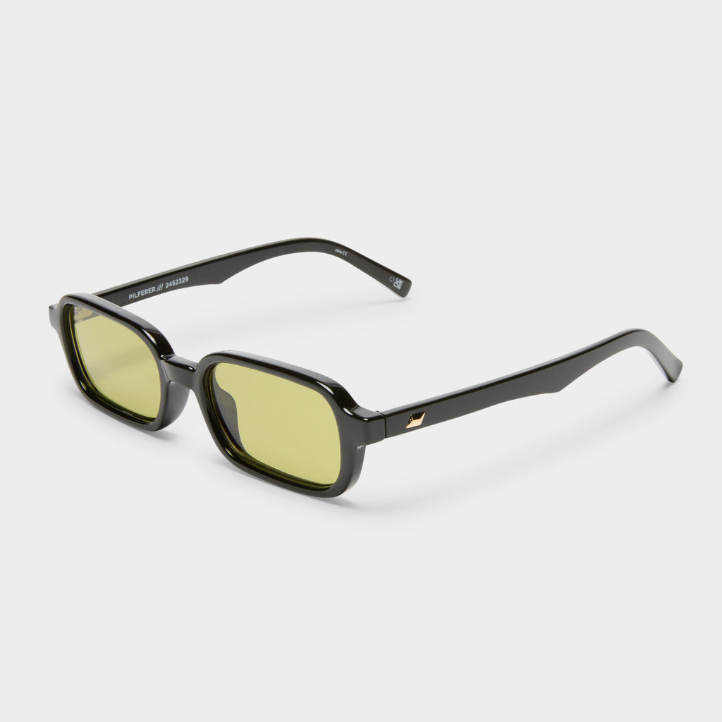 Pilferer Black Olive Mono Uni-Sex Rectangle Sunglasses | Le Specs