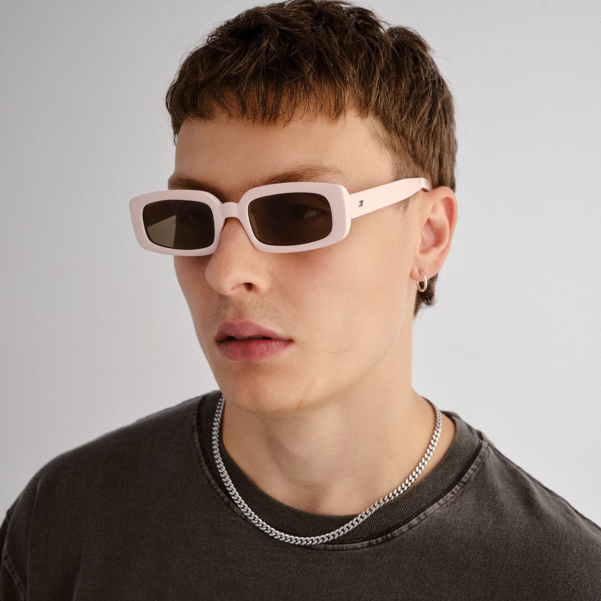 Dynamite Pink Salt Uni-Sex Rectangle Sunglasses | Le Specs