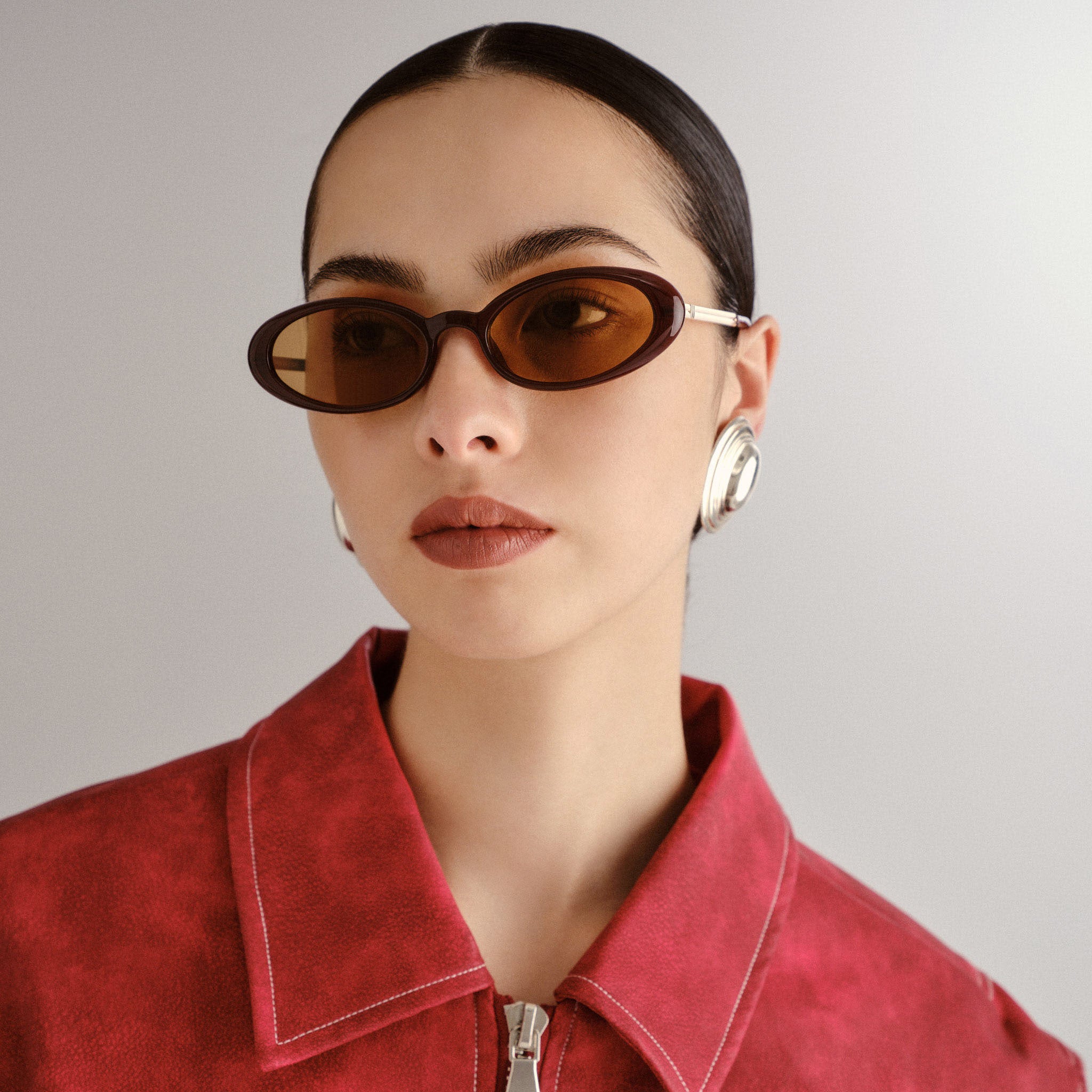 Poseidon Deux Gold Uni-Sex Oval Sunglasses | Le Specs