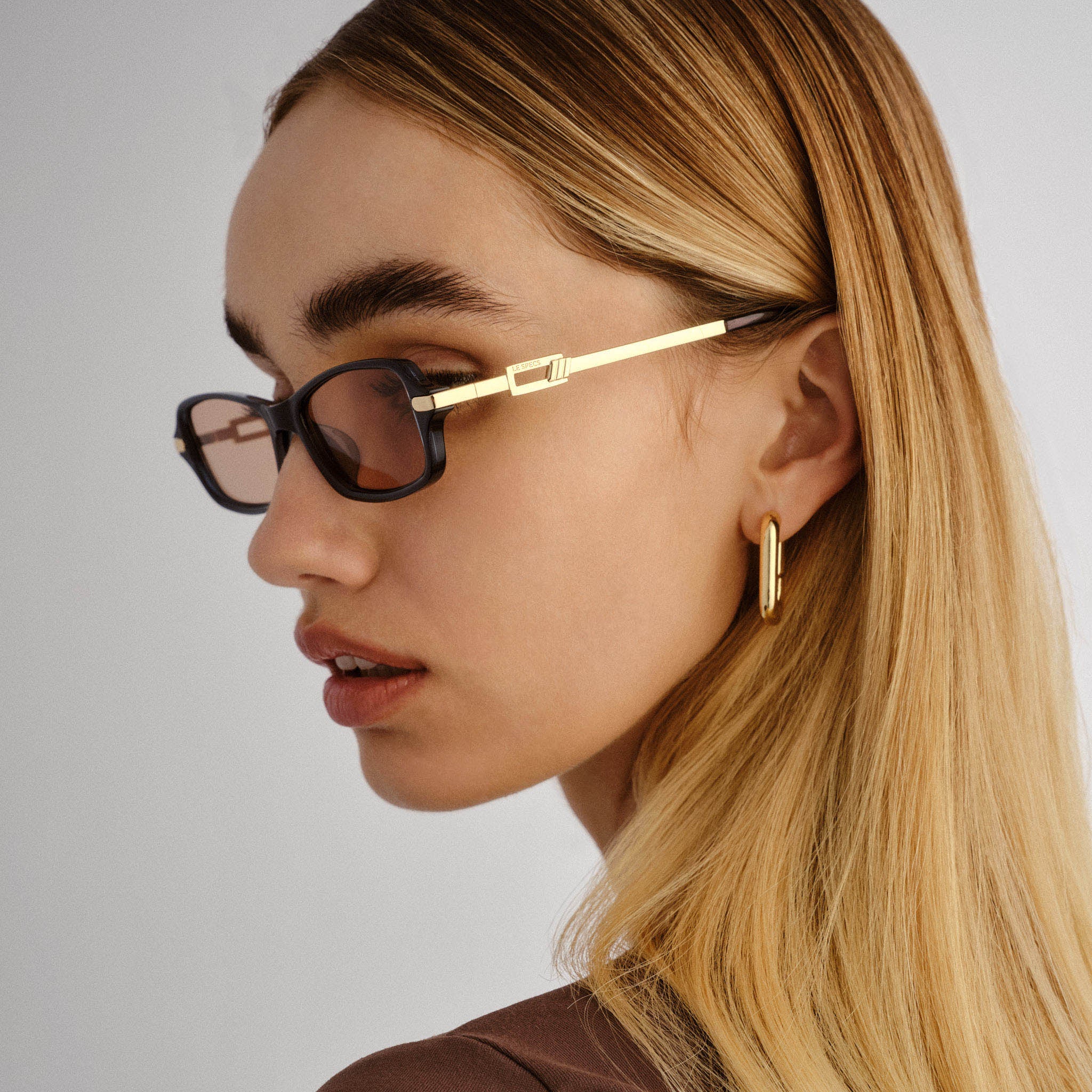 Bamboozler Dark Teal Female Rectangle Sunglasses | Le Specs