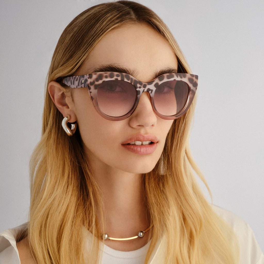 Air Heart Cookie Tort Mocha Splice Female Cat-Eye Sunglasses | Le Specs