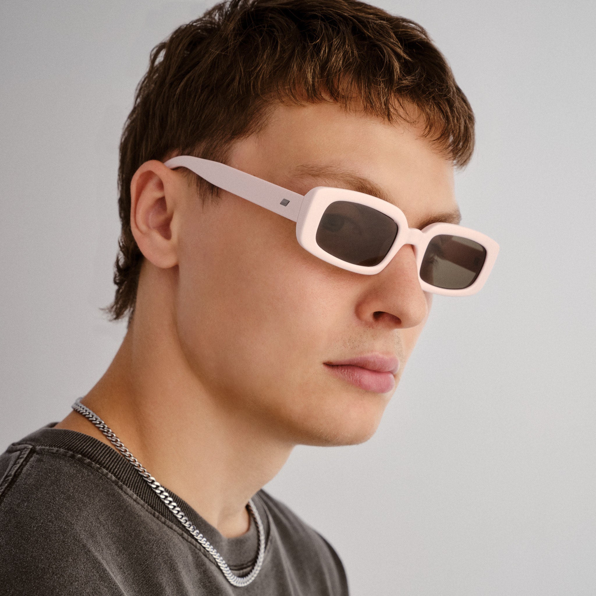 Dynamite Pink Salt Uni-Sex Rectangle Sunglasses | Le Specs