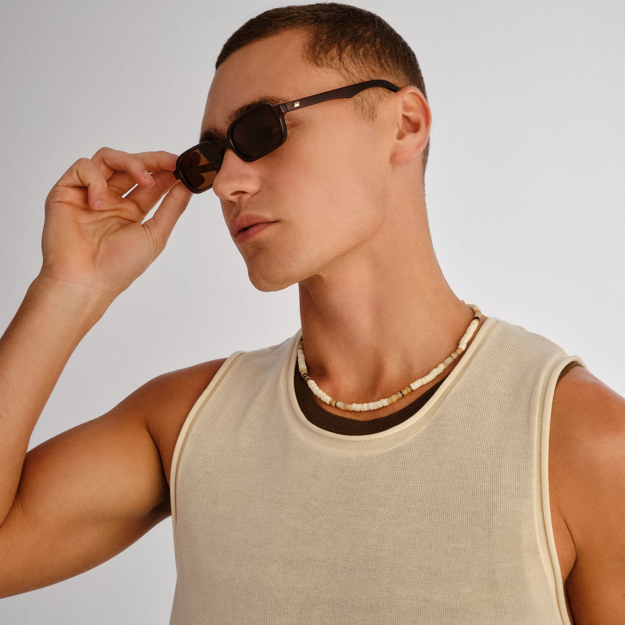 Pilferer Cocoa Uni-Sex Rectangle Sunglasses | Le Specs