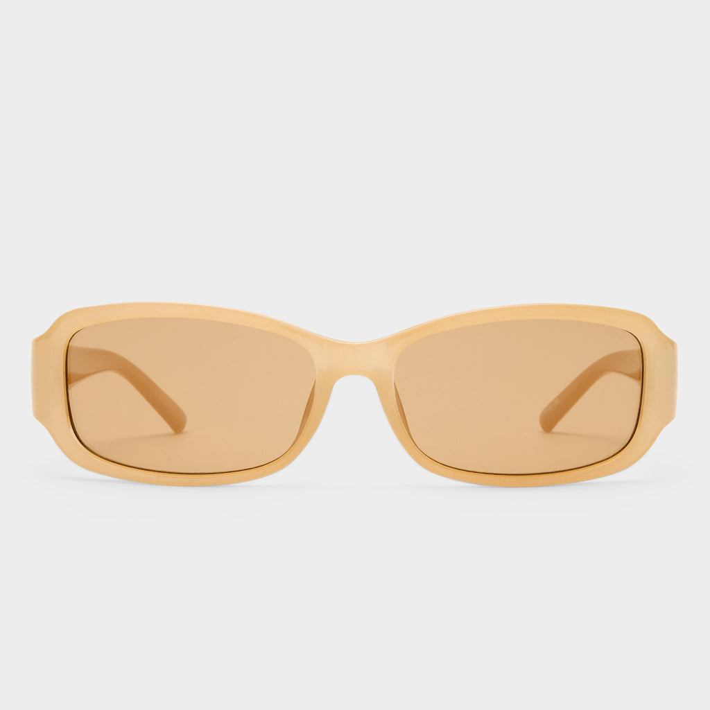 Gigglemug Nude Uni-Sex Rectangle Sunglasses | Le Specs